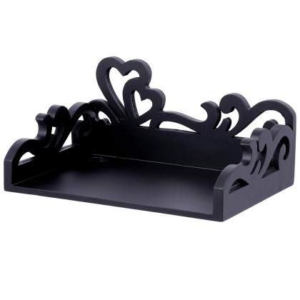 Amaze Shoppee Black Engineered Wood Wall Shelves 26 x 20 x 13 cm - JioMart