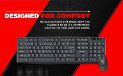 Intex IT-KB332 Genie USB Keyboard & Mouse Combo Wired USB Desktop ...
