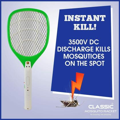 Classic Mosquito Racket with 400mAH Rechargeable Insect Killer Mosquito ...