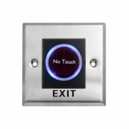 ZKTeco K1-1D No Touch Stainless Steel Door Exit Switch/Touch Free Exit Push Release Button ...