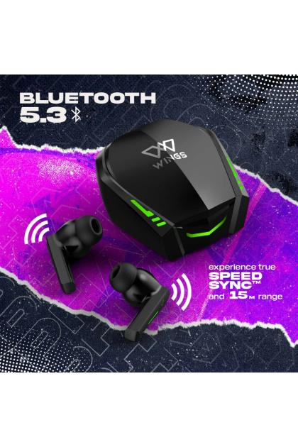 Wings Phantom 800 Black Bluetooth Wireless Gaming Airpods - JioMart