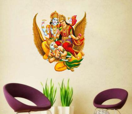 DECOR VILLA Multicolour Religious Lord Vishnu Wall Sticker & Decal(PVC ...