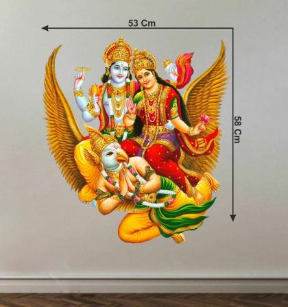 DECOR VILLA Multicolour Religious Lord Vishnu Wall Sticker & Decal(PVC ...