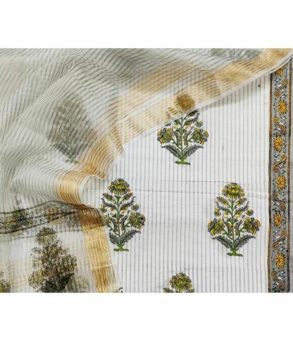 Jaipur Handblock Print Dress Material, A splendid work of traditional ...