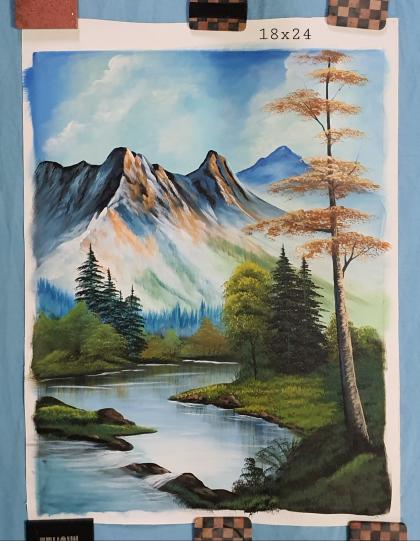 Hanish Arts & Crafts Multicolour Acrylic Handmade Unframed Canvas ...