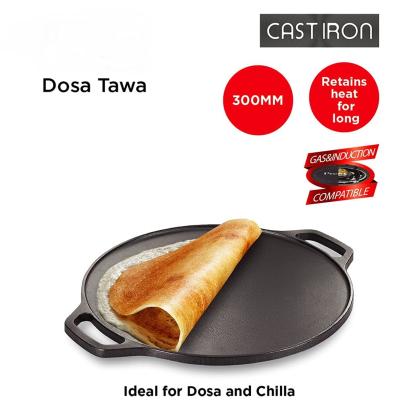 AMAR IMPEX Cast Iron Dosa Tawa| Cookware Flat Vessel Pre Seasoned ...