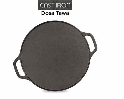 AMAR IMPEX Cast Iron Dosa Tawa| Cookware Flat Vessel Pre Seasoned ...