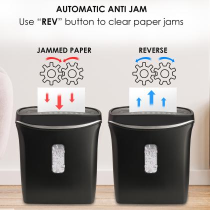 AGARO Matrix 8 Sheets (A4) Cross Cut Paper, Credit Card Shredder, Large ...