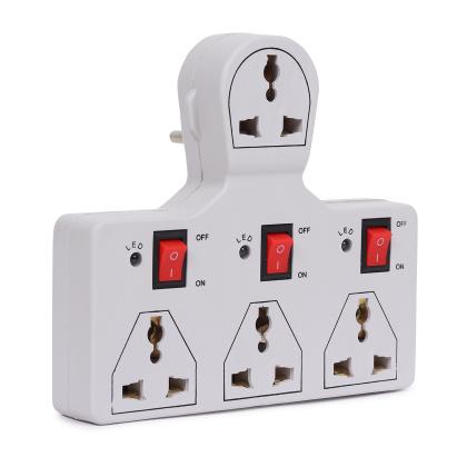 4 Universal Socket Multi plug Extension Board with 3 Switch and LED ...