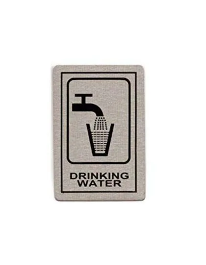 THW Stainless Steel Self Adhesive Drinking Water Signage Board (6\"x4 ...