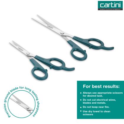 Godrej Cartini Stainless Steel Saloon Scissor 2 pcs (MKT6805) - JioMart