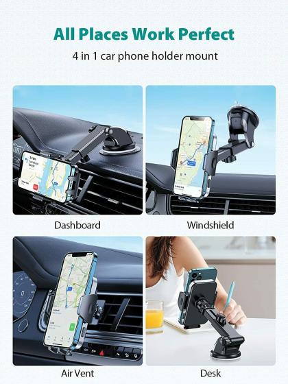 SKYCELL Mobile Holder for Car Dashboard 360 Degree Car Mobile Stand ...