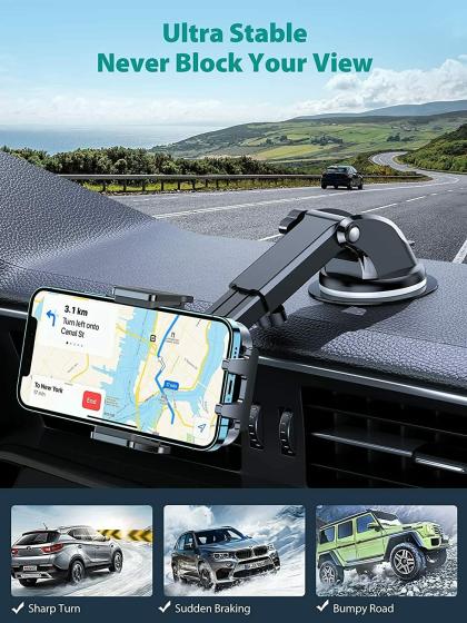 SKYCELL Mobile Holder for Car Dashboard 360 Degree Car Mobile Stand ...