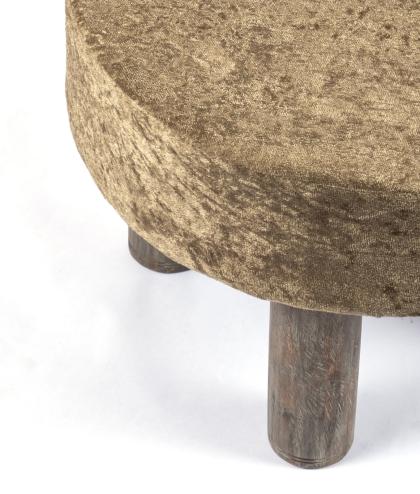 Ikiriya Maple Solid Wood Foot Stool in Green Sparkle Velvet - JioMart