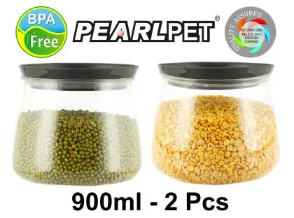 PEARLPET Twirl Matka Airtight Jar Container Set of 1 900 ml Each 2 Pcs ...