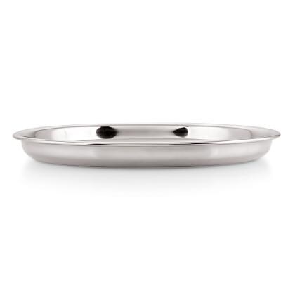 HAZEL Stainless Steel Plate Set For Dinner Launch | Designer Steel ...
