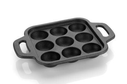 AMAR IMPEX Super Smooth Square Cast Iron Paniyaram Pan | Gas Compatible ...