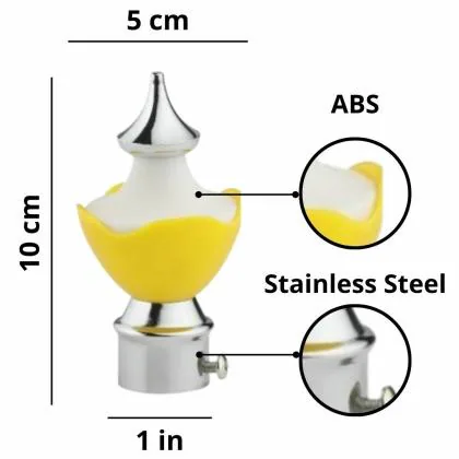 INKART ABS + Stainless Steel Curtain Bracket Parda Holder with Support ...