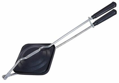 Nirlon Black Aluminium Non-Stick Hand Toaster with Bakelite Handles ...