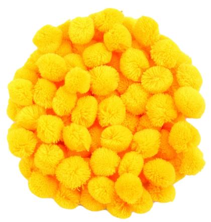 OneStoreIndia Yellow Cotton Handcrafted Pom-Pom Balls - JioMart
