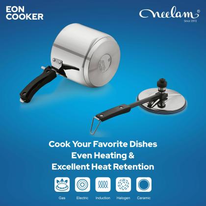 Neelam Stainless Steel Neo Pressure Cooker Combo Set -2 Litres, 3 ...