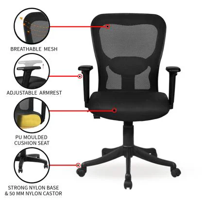 The Office Room Matrix Office Chair with Medium Back Mesh and Multi ...