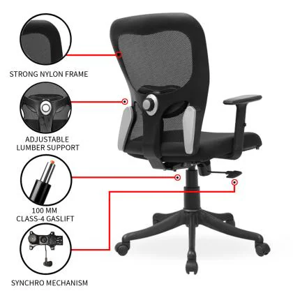 The Office Room Matrix Office Chair with Medium Back Mesh and Multi ...