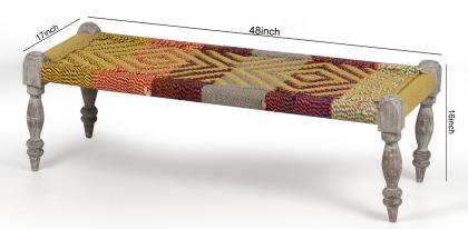 Ikiriya Hamilton Sheesham Wood 2 Seater Maachi Bench| Patio Bench in ...