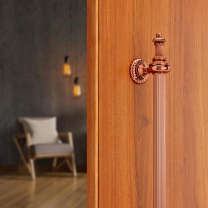 Lapo Rose Gold Zinc Transitional Vista Door Handles For Main Door 24 ...