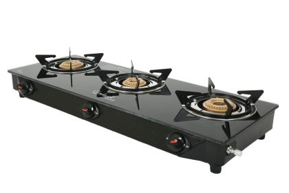 Sigri-Wala 3 Burner Toughened Glass Manual Gas Stove - JioMart