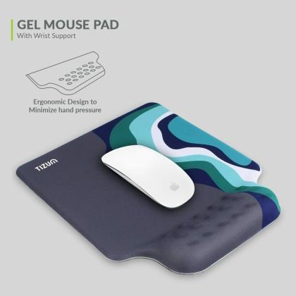 Tizum Gel Mouse Pad Wrist Rest Gel Foam Mousepad,Cushion Wrist Support ...