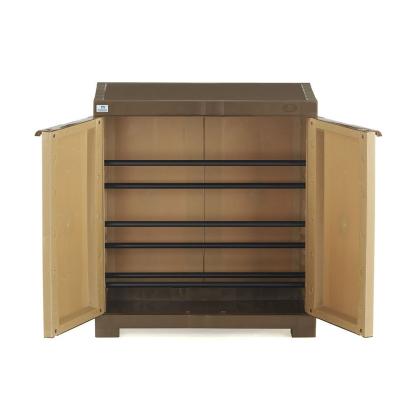 Nilkamal Freedom Mini 09 Plastic Shoe Cabinet FMSC09 (Sandy Brown/Dark ...