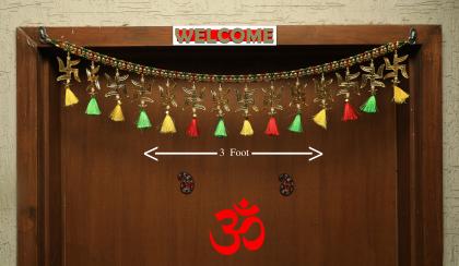 NARYA TRADITIONAL ART HANDMADE SWASTIKA TORAN FOR HOME DECORATIONS ...