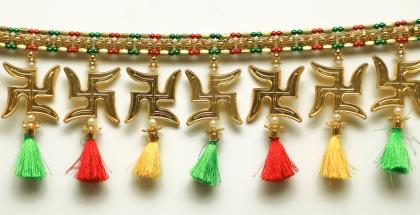 NARYA TRADITIONAL ART HANDMADE SWASTIKA TORAN FOR HOME DECORATIONS ...