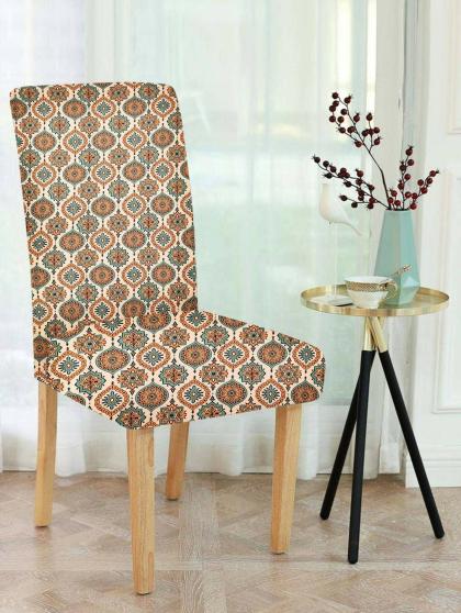 Luxury Crafts Multicolor Floral Polyester Chair Cover - JioMart