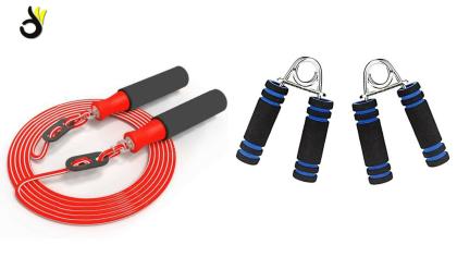 AJRO DEAL Adjustable Skipping Rope, Rassi jumping & Hand Grip Equipment ...