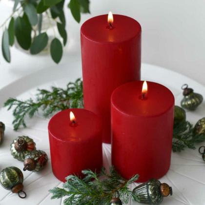 Shraddha Creation round scented pillar candles,red,round red mix - JioMart