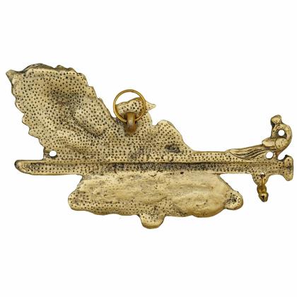 Webelkart Premium Gold Metal Jai Shree Shyam Peacock Feather Key Holder ...