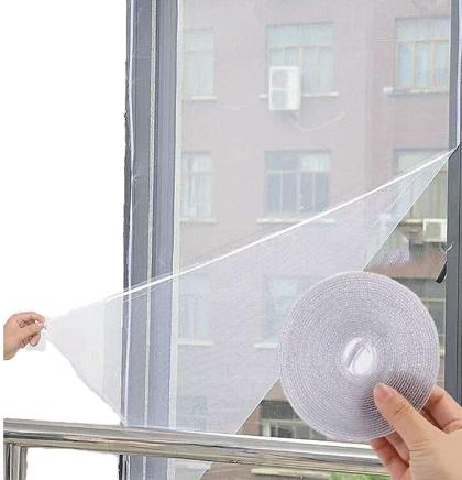 Divayanshi White Plastic Mosquito Net With Self Adhesive Tape For ...