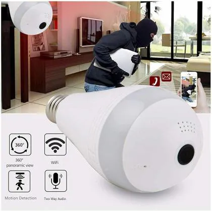 hidden LED bulb Home Security Camera Bulb CCTV Security Camera - JioMart