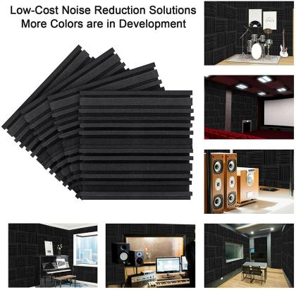 YGM Acoustic Foams Black Line Diffuser Studio Absorption Foam Wall ...