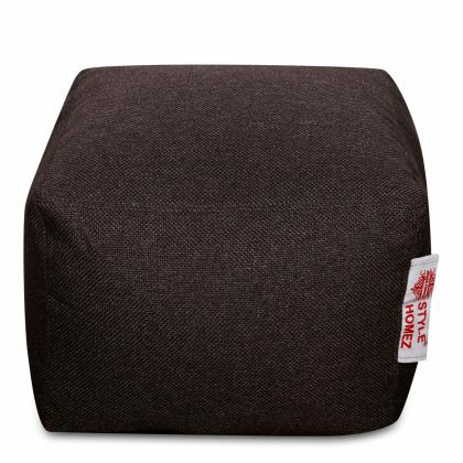 Style Homez ORGANIX Collection, Square Poof Bean Bag Ottoman Stool ...