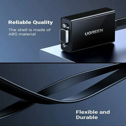 UGREEN 40248 Active HDMI To VGA Adapter Converter With 3.5mm Audio Jack(Black) - JioMart