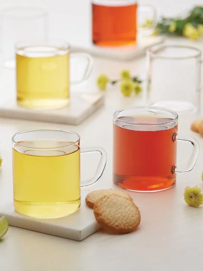 Borosil Classic Borosilicate Glass Water Juice Drinkware Mug, 190 ML ...