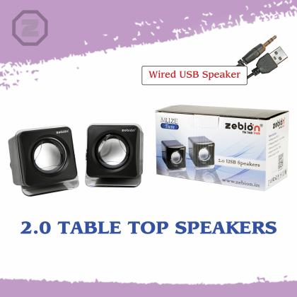 Zebion Muze Twin Table Top 2.0 Speaker set with Output 6W, USB Connectivity. - JioMart