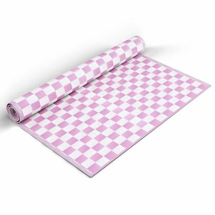 Shradha Mats Lilac Rectangular Geometric Polypropylene Floor Mats (120 ...