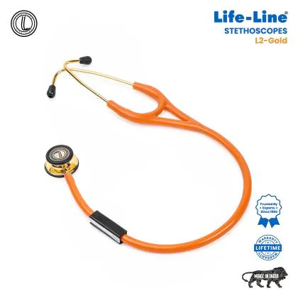 Life Line L2 Gold Stethoscope - Dual Side Diaphragm Chest Piece For ...
