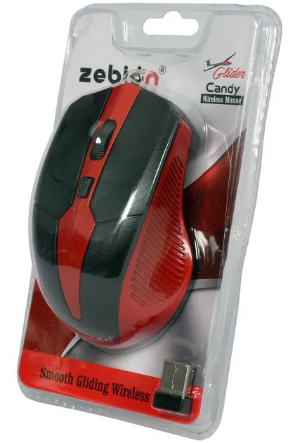Zebion Glider Candy Wireless Mouse Black&Red,4G Wireless Technology ...