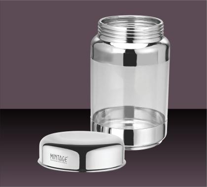 Mintage Stainless Steel SMILEY see thru Kitchen food Storage Container ...