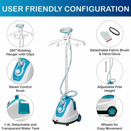 Inalsa Garment Steamer Speedy Steam - 1700w |1.4L Detachable Large ...